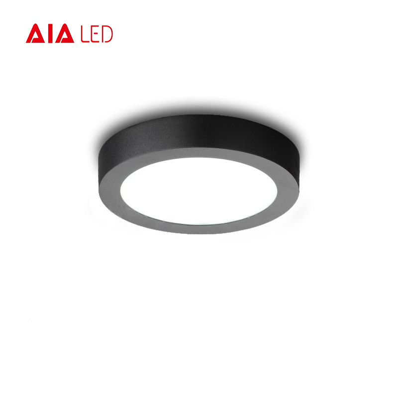 Good price surface mounted 12W Round black LED panel light fixture for ...