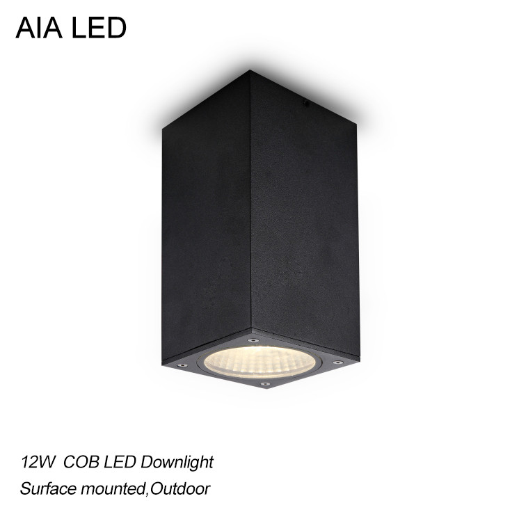 IP65 black Square waterproof 12W CreeCOB LED downlight/Outdoor LED ...